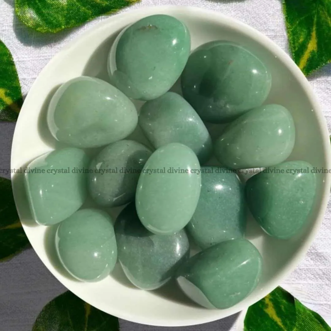 Green Aventurine Tumble Stone Pack of 5 Luck Prosperity